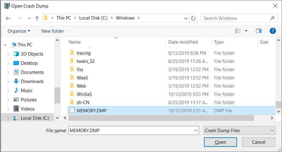 查找/分析Windows蓝屏DMP文件_蓝屏文件在哪个文件夹-CSDN博客