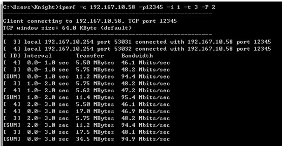 网络性能测试工具iperf详细使用图文教程_iperf udp buffer size: 1.91 mbyte (warning ...