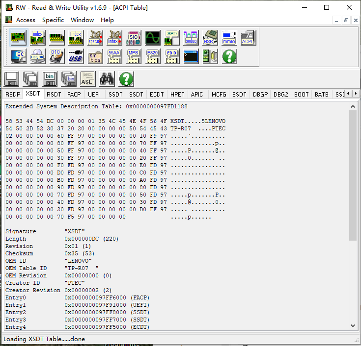 RW 搜索ACPI协议RSD PTR表_rw - read & write utility-CSDN博客