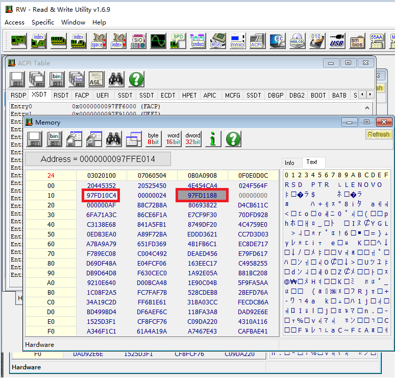 RW 搜索ACPI协议RSD PTR表_rw - read & write utility-CSDN博客