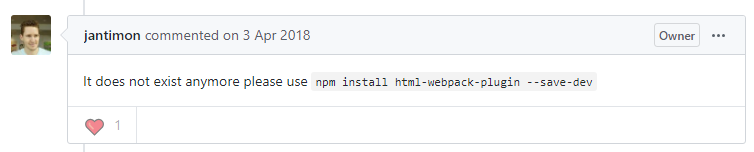 Webpack4 升级报错 Error: Cannot find module 'webpack-cli/bin/config-yargs' 等（含html-webpack-plugin ...