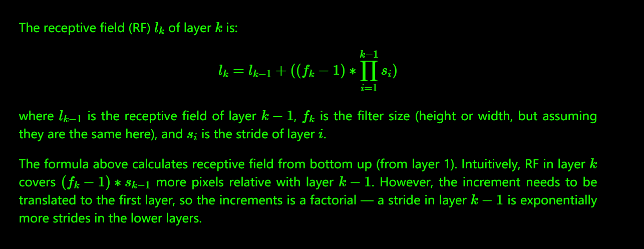 深度学习中CNN网络的感受野计算（Calculating Receptive Field of CNN）-CSDN博客