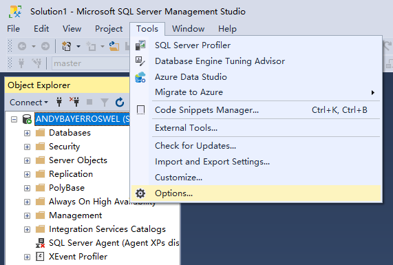 【2019/10/18】Microsoft SQL Server Management Studio（SSMS）18 开启深色主题的方法（不 ...