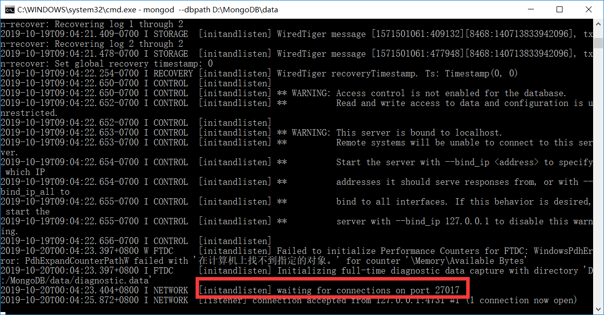 cmd启动MongoDB服务_mongodb服务启动命令-CSDN博客