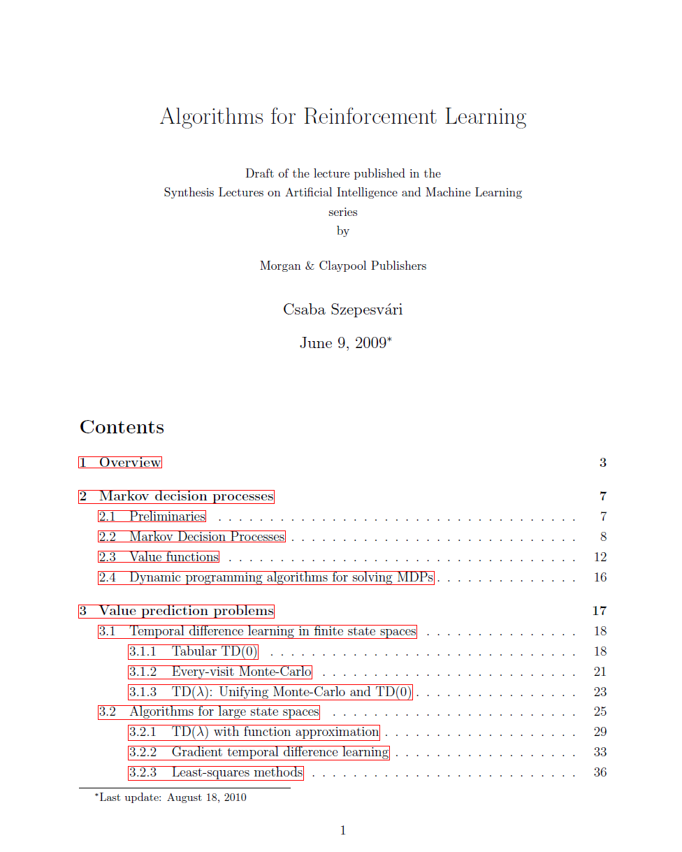 QUANT[13]强化学习(Reinforcement Learning)学习笔记1_algorithms for reinforcement learning 学习笔记-CSDN博客