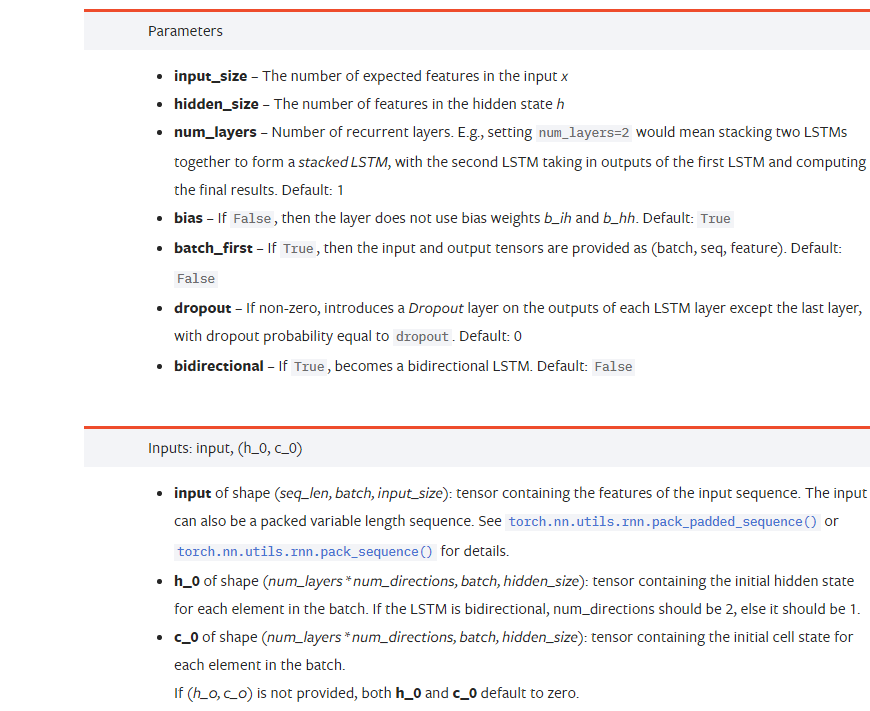 pytorch 中LSTM的输出值_pytorch lstm输出-CSDN博客