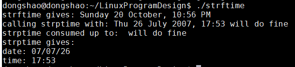 Linux(程序设计):20---时间处理(timespec、ctime、difftime、gmtime、clock_gettime、localtime、strftime、strptime ...