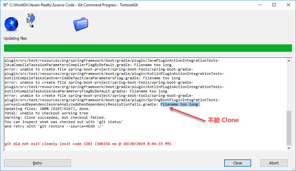 Git Clone 的时候遇到 Filename too long 错误_git -c core. longpaths=true clone-CSDN博客