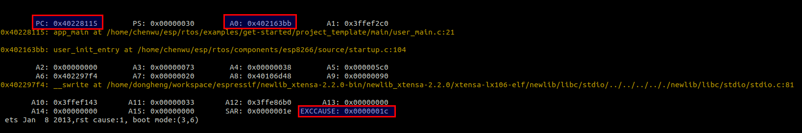 Esp8266esp32 程序崩溃 Crash 时的定位方法一：寄存器和调用栈 Backtraceesp32 Backtrace Csdn博客