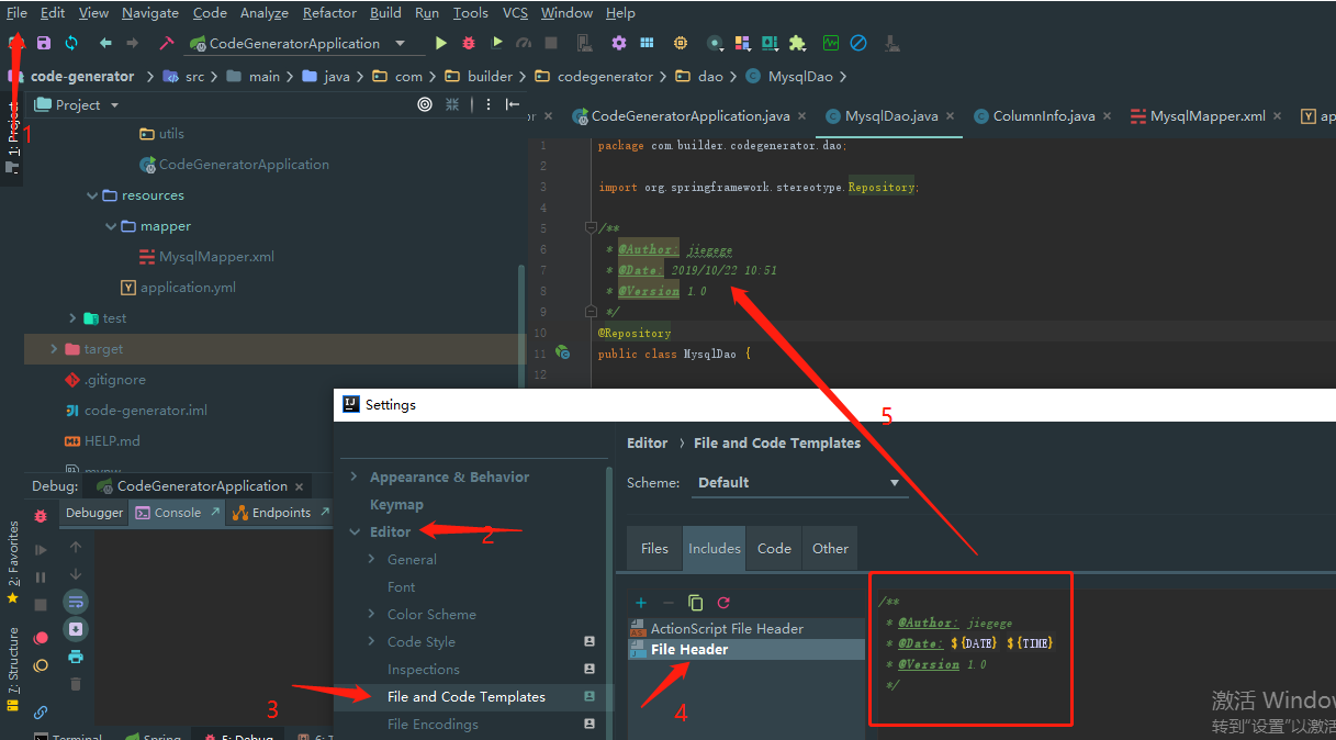 idea设置自动生成作者日期等注释_idea时间字段自己生成-CSDN博客