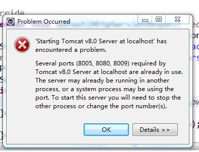 tomcat启动不了，显示‘Starting Tomcat v8.0 Server at localhost' has encountered a problem.几种解决方式-CSDN博客