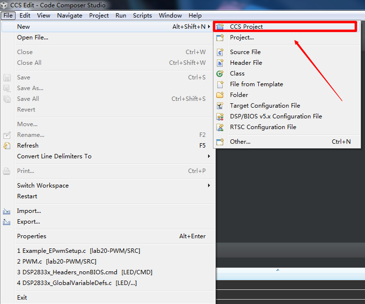 F28335第六篇——从头新建一个在线调试项目(CCS6.1)_ccs在线调试-CSDN博客