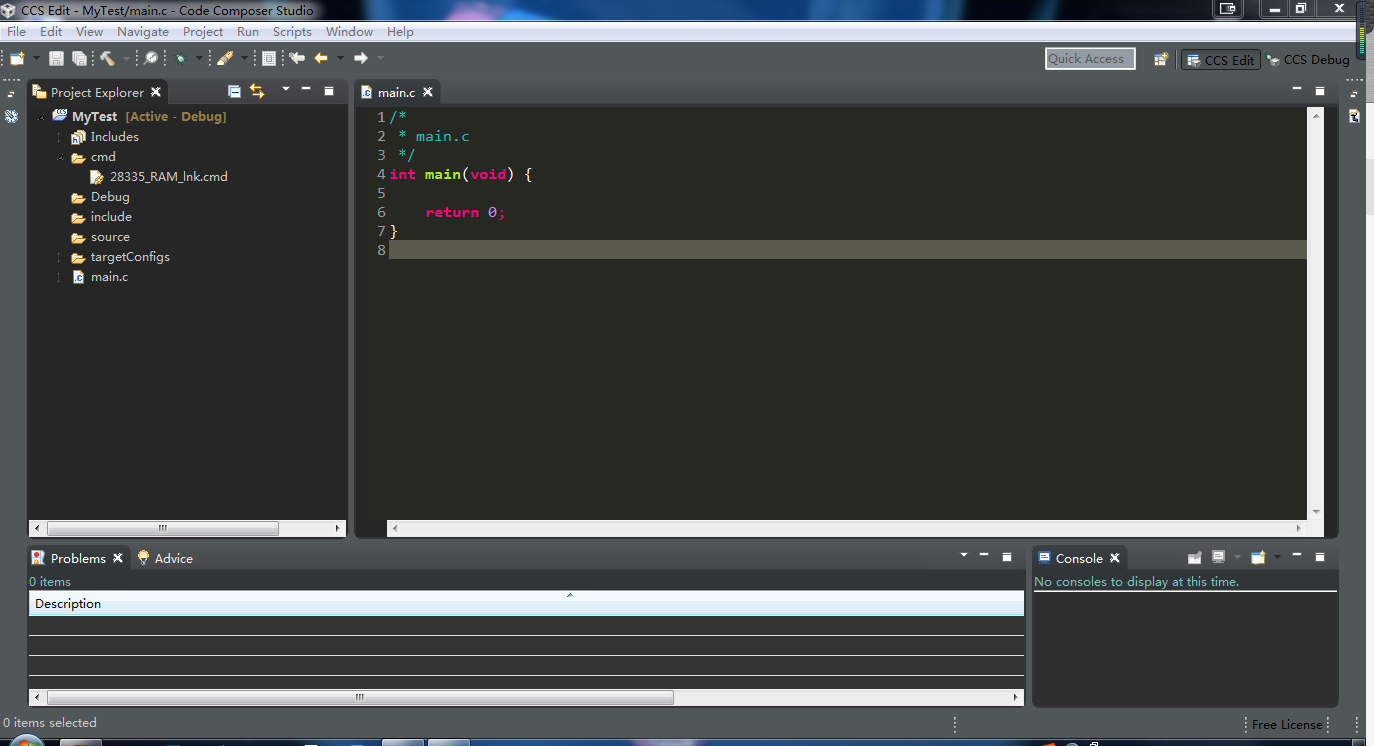 F28335第六篇——从头新建一个在线调试项目(CCS6.1)_ccs在线调试-CSDN博客