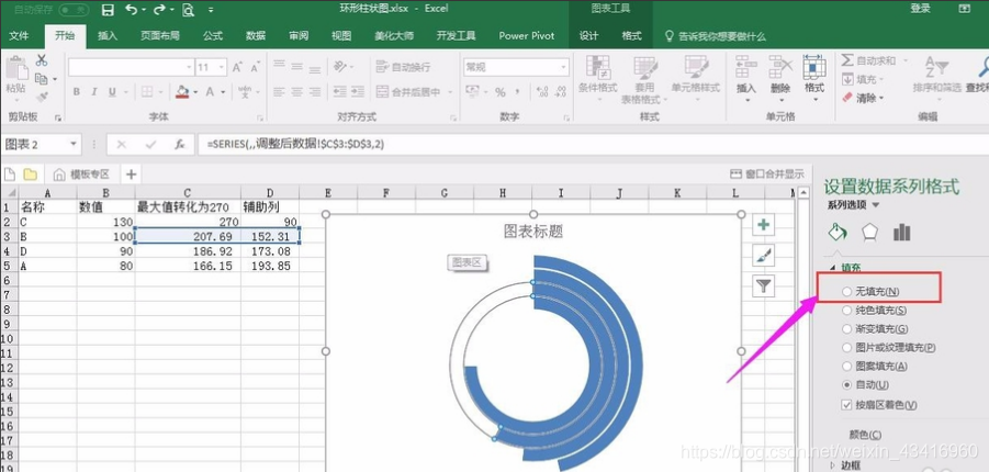 Excel 制作简单的环形柱状图环形柱状图怎么画 Csdn博客