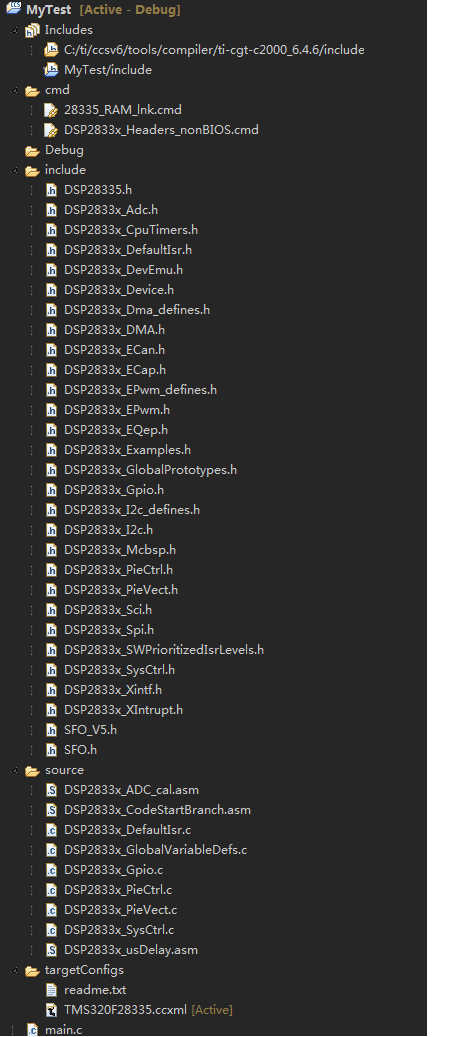 F28335第六篇——从头新建一个在线调试项目(CCS6.1)_ccs在线调试-CSDN博客