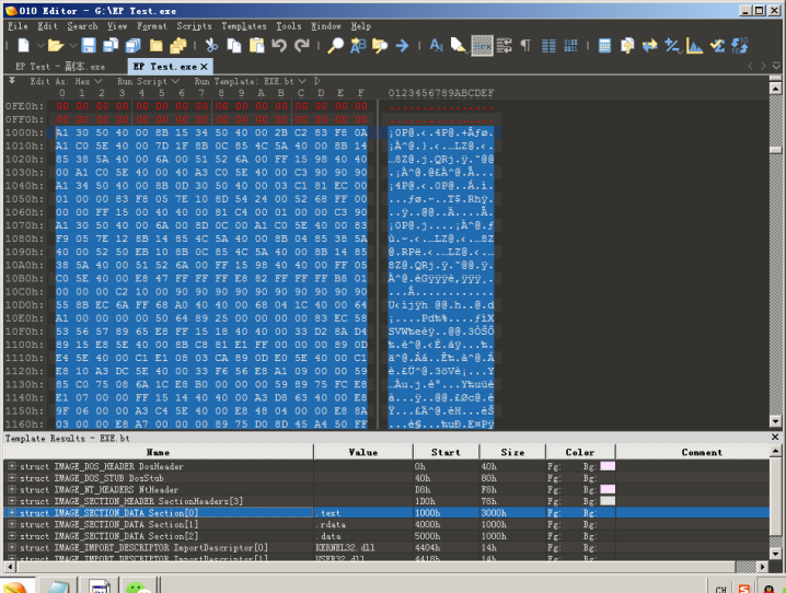 PE manual editing EXE (EXE file manual editing process, PE file format, EXE source program VC ...