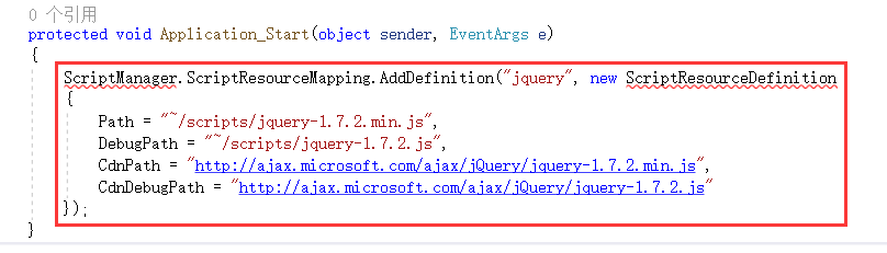 C表单验证控件报错：应用程序中的服务器错误 Webforms Unobtrusivevalidationmode 需要 Jquery”scriptresourcemapping。c