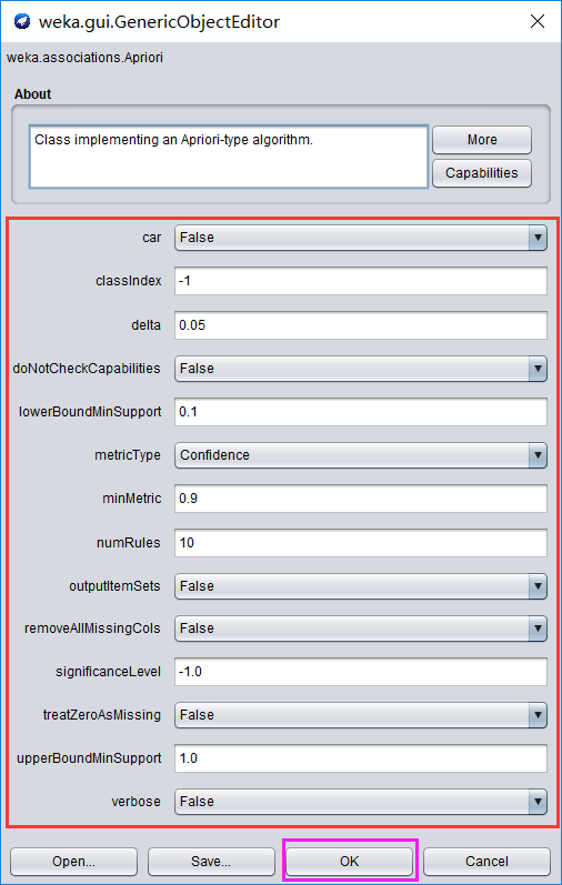 用WEKA软件进行Apriori算法数据挖掘测试最详细清楚解释_apriori算法挖掘结果显示best rules found-CSDN博客