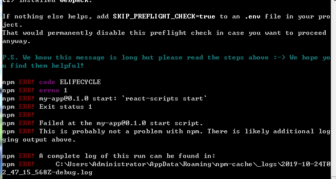 使用npx(creact-react-app) 构建项目后-npm start启动报错_npx启动失败-CSDN博客