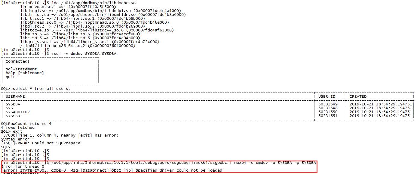 linux平台Informatica通过odbc连接达梦数据库_informatica适配达梦数据库-CSDN博客