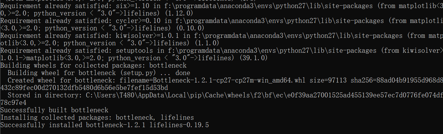 python2.7 安装 lifelines 时 bottleneck 安装错误解决_notebookpython3安装lifelines缺少 ...