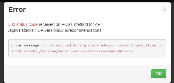 Ambari删除组件后增加组建报错Cannot create /var/run/ambari-server/stack-recommendations-CSDN博客