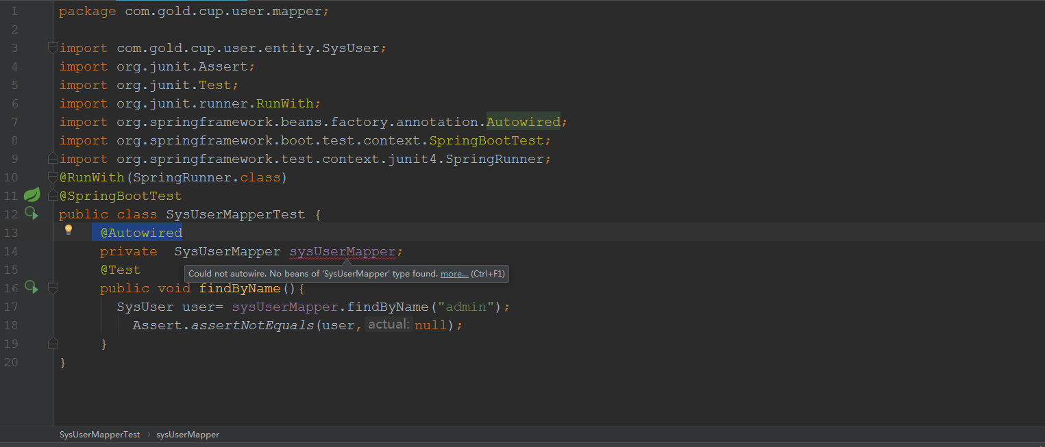 idea中使用@Autowired注入mapper对象报红_idea @autowired mapper-CSDN博客