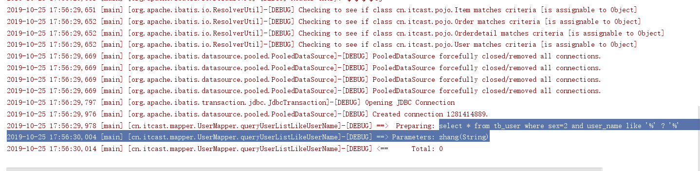 Caused by: org.apache.ibatis.binding.BindingException: Parameter 'userName' not found. Available ...