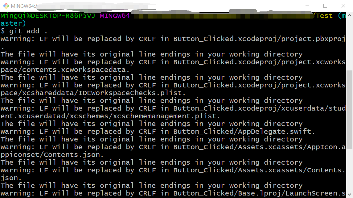 针对git上传文件出现的warning: LF will be replaced by CRLF的解决办法_warning: lf will be replaced by crlf in ...