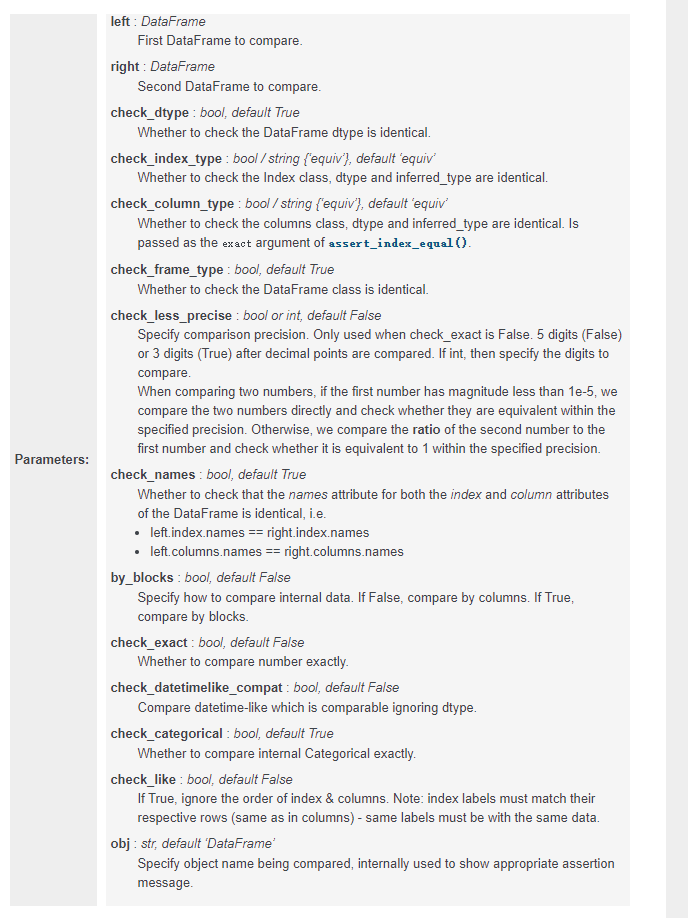 Python：比较两个dataframe是否相等_判断两个dataframe相等-CSDN博客