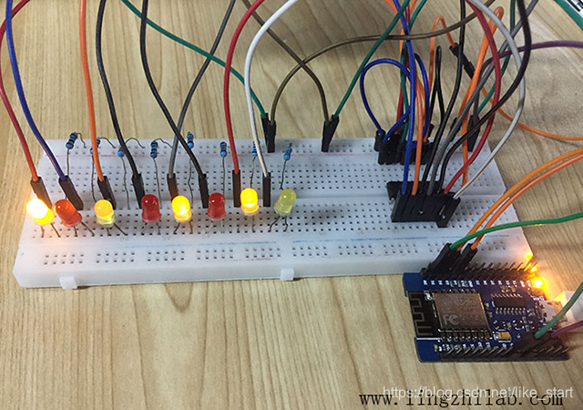 【零知esp8266教程】快速入门14 三个io控制8个led灯 Csdn博客