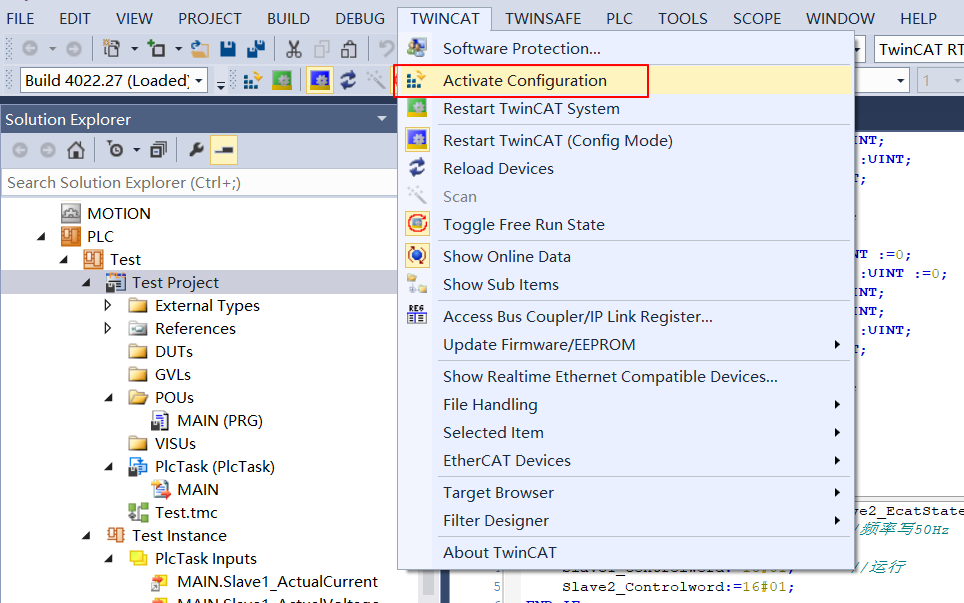 TwinCAT学习笔记3--创建PLC程序控制2台EtherCAT变频器_twincat控制变频器-CSDN博客