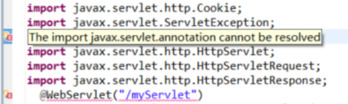 myEclipse中有关@WebServlet（“/xxx”）的错误总结_multiple markers at this line - webservlet cannot -CSDN博客