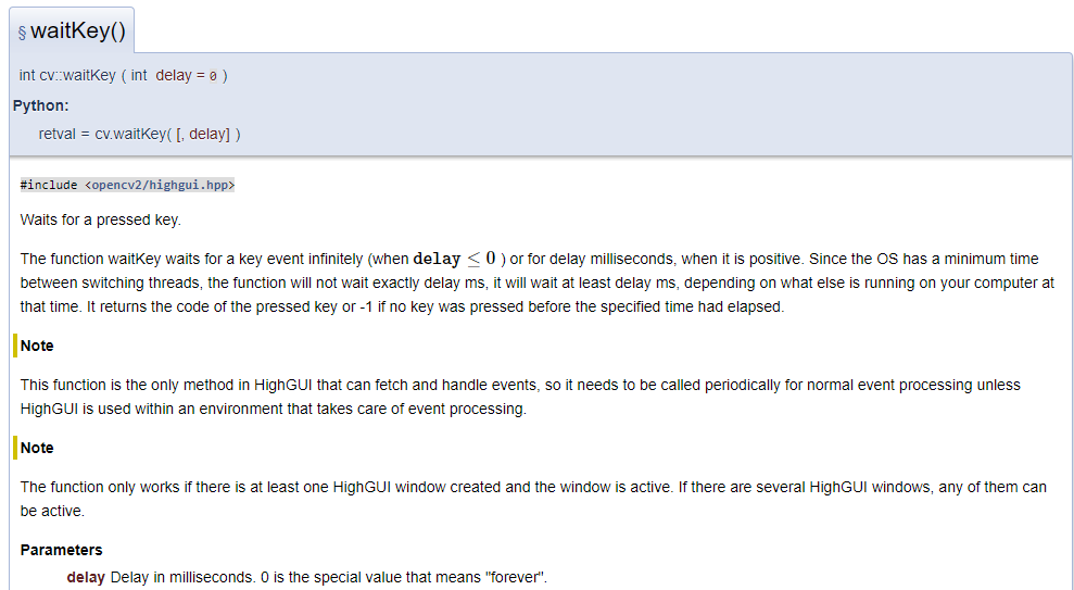 【OpenCV4】OpenCV 中的waitkey的使用_waitkey头文件-CSDN博客