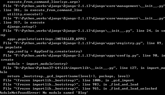 【error】django Makemigrations 出现错误 ‘no Module Named Blogdjango Makemigrations 时 No Moudle 