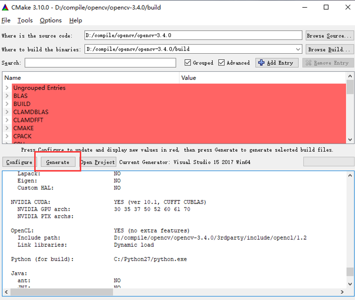 OpenCV开发笔记（十二）：OpenCV编译支持Gpu(cuda) 加速开发之win-qt-msvc2015编译(opencv3.4.0、cuda9.0、VS2015)_Python_红模仿 ...