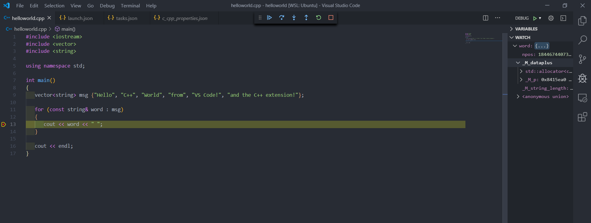 Wsl Vscode下调试c 文件配置 Midebuggerpath Wsl Csdn博客