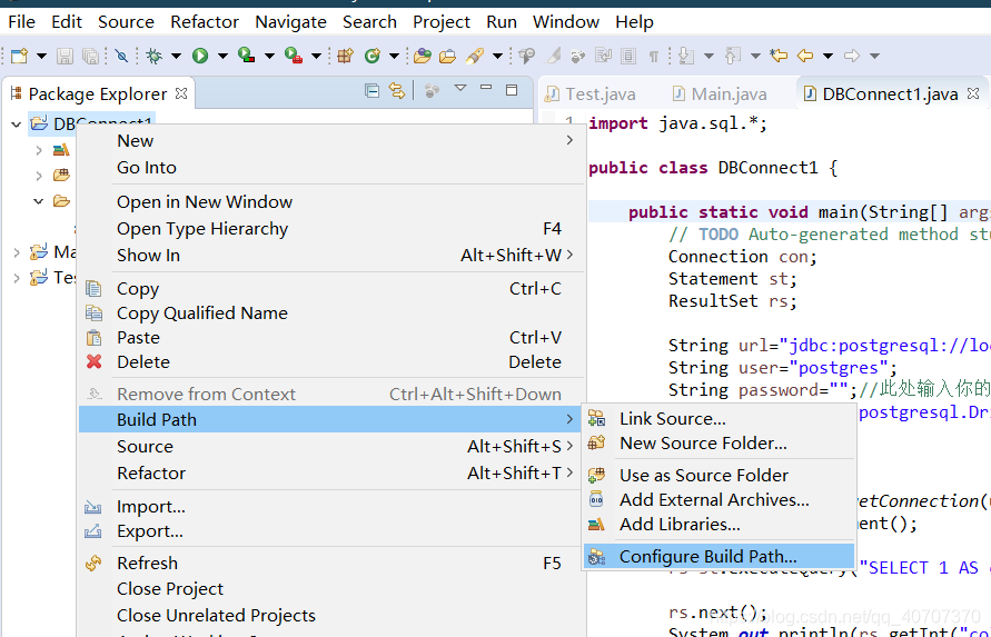 Java连接postgresqleclipseeclipse动态web项目添加postgresql驱动 Csdn博客
