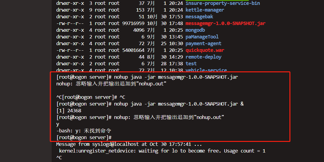 springboot发版命令-------nohup: 忽略输入并把输出追加到"nohup.out"_nohup 修改springboot参数后 out-CSDN博客