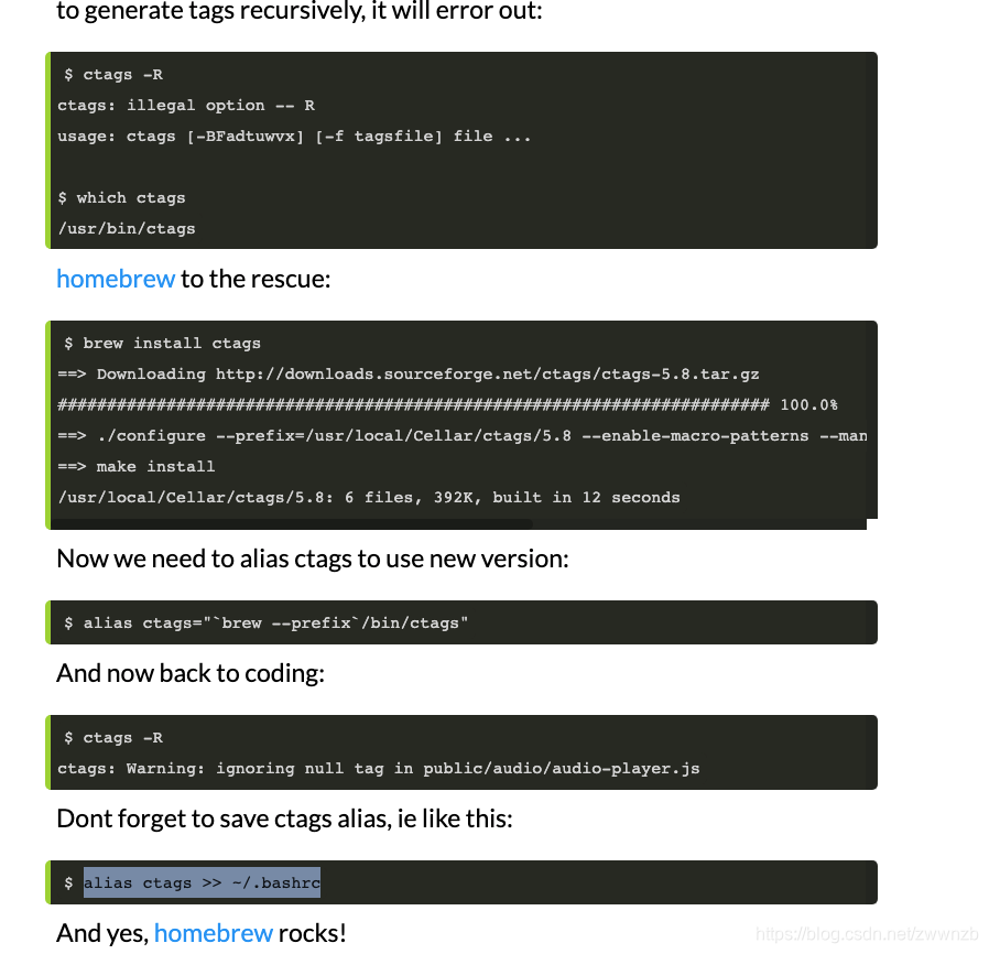Vim 通过ctags 来快速实现函数访问 Vim Ctags选择函数 Csdn博客