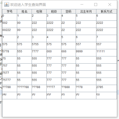 java中使用Jtable(表格)读取数据库的内容_jtable怎么调用数据库里的内容-CSDN博客