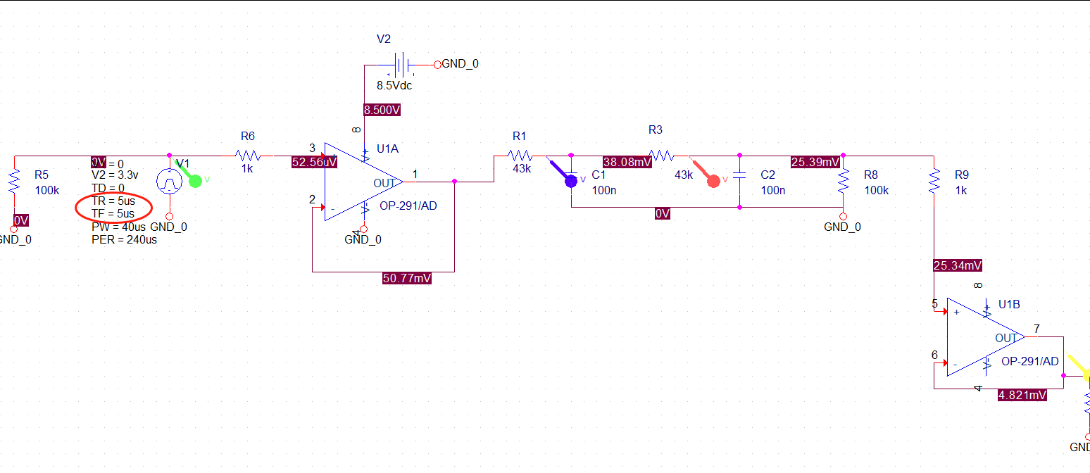 OrCAD之PSpice中VPULSE方波产生，TR,TF最好不要设置为0._orcad如何设置方波-CSDN博客