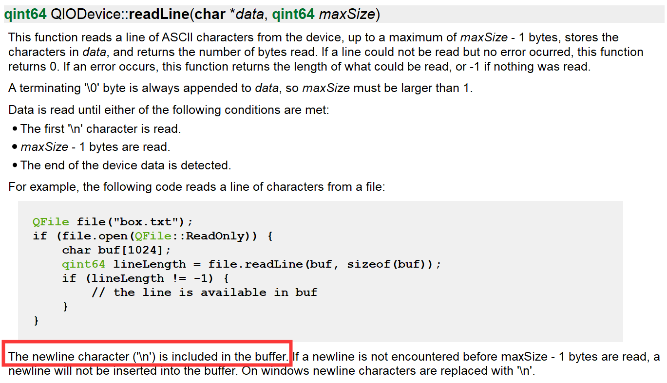 Qt 从文本文件中读入一行内容但不包含换行符_qt readline函数-CSDN博客