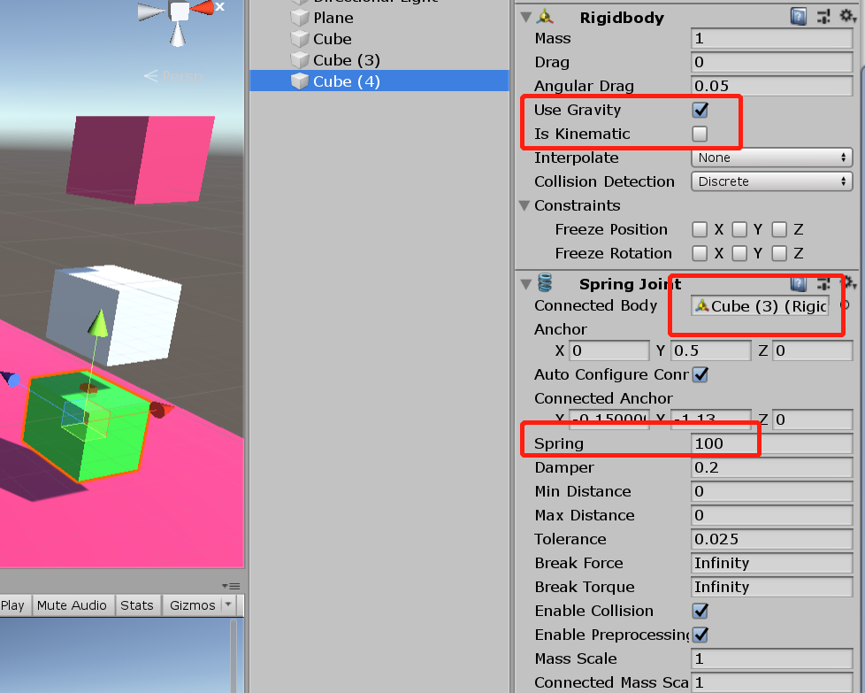 Unity 物理引擎之固定关节（Fixed Joint）与弹性关节（Spring joint）_unity springjoint-CSDN博客