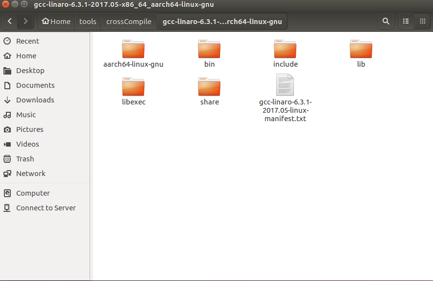 一、交叉编译工具链 宿主机linux Ubuntu 64位 目标机armv8 Aarch64系统ubuntu64位gcc Linaro 631 201705 X8664 