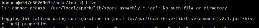 启动hive报错：ls:cannot access '/usr/local/spark/lib/spark-assembly-*.jar':No such file or directory ...