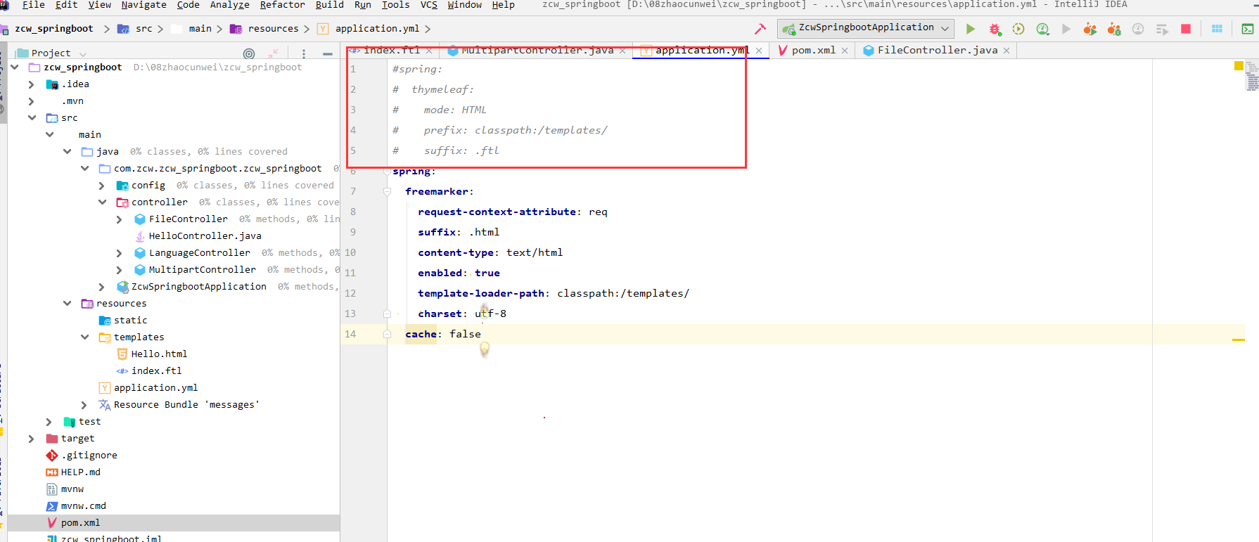 org.thymeleaf.exceptions.TemplateInputException: Error resolving template [index], template ...