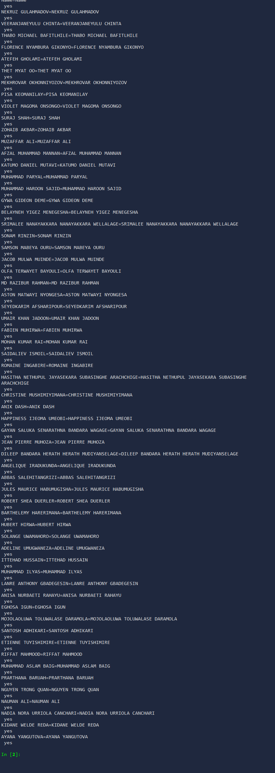 python3 判断.xlsl表的两列是否一致_python openpyxl 判断excel表第2列和第3列的数据是否相等将结果写入第4列-CSDN博客