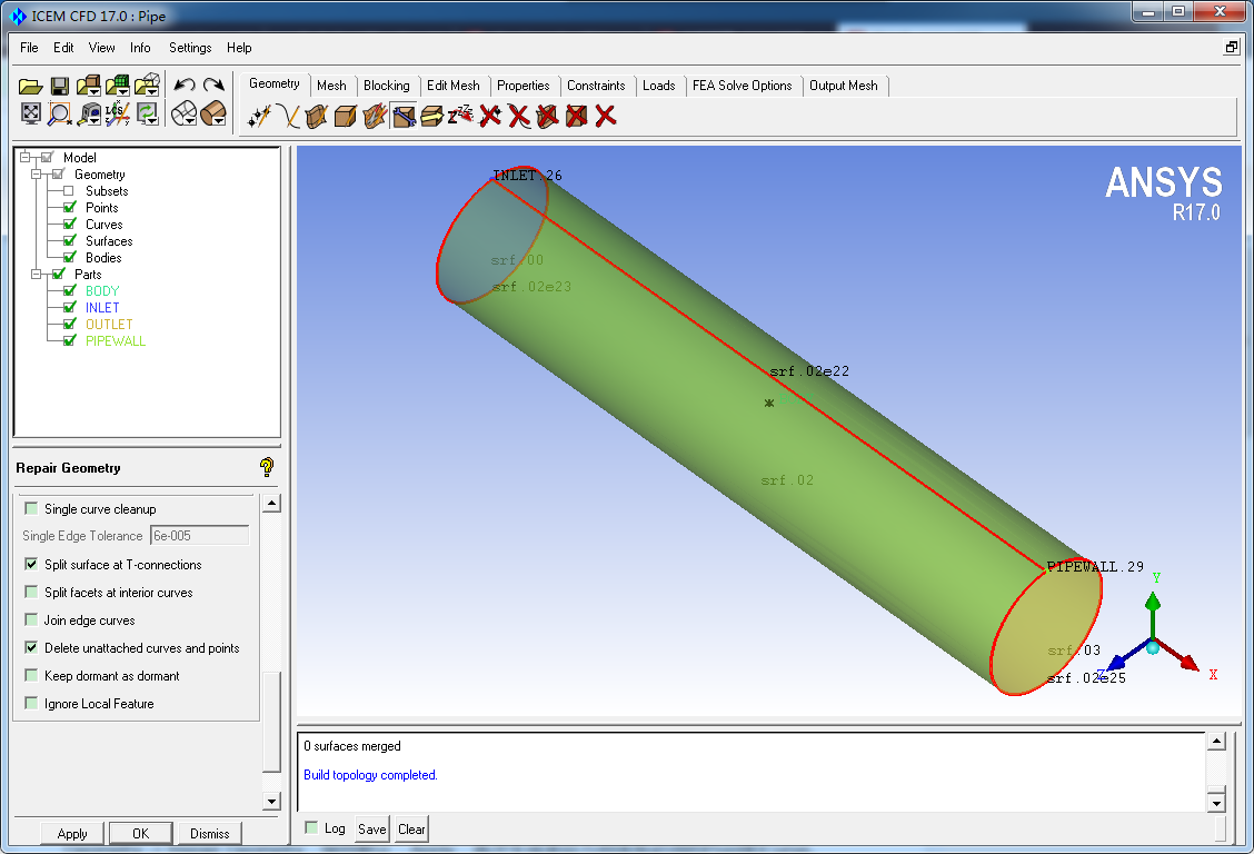FLUENT算例 —— Turbulent Pipe Flow (LES) 圆管湍流流动（大涡模拟）_fluent里有大涡模拟吗-CSDN博客