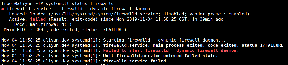 firewalld启动失败--Failed to start firewalld - dynamic firewall daemon.-CSDN博客